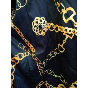 Rosewe | Dresses | Modest Black And Gold Chain Midi Dress With Pockets ...